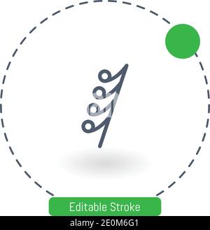 sixty fourth note vector icon editable stroke outline icons for web and ...