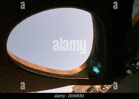 General view of the Barclays Center, a multi-purpose indoor arena ...