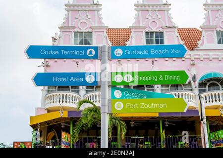 Street sign Oranjestad, Aruba Stock Photo - Alamy