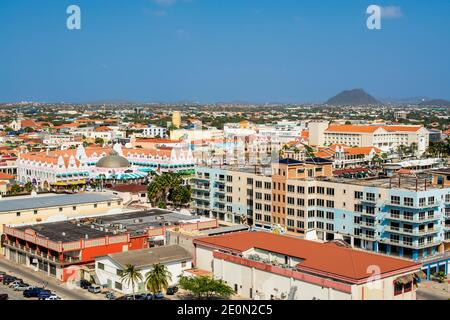 Aerial view of the Island of Aruba Stock Photo - Alamy