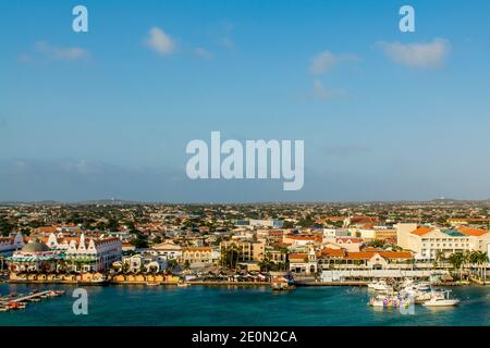Aerial view of the Island of Aruba Stock Photo - Alamy