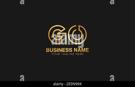 GO G O initial based abstract modern minimal creative logo, vector ...