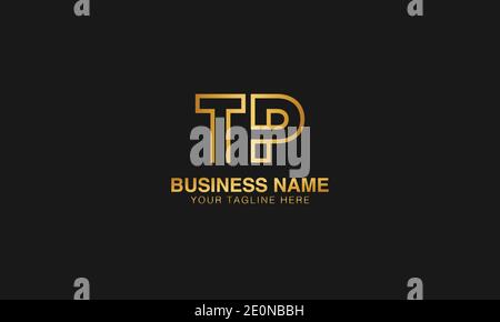 TP T P initial based abstract modern minimal creative logo, vector ...