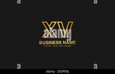 XV X V initial modern minimal creative logo vector template image. LINE ...