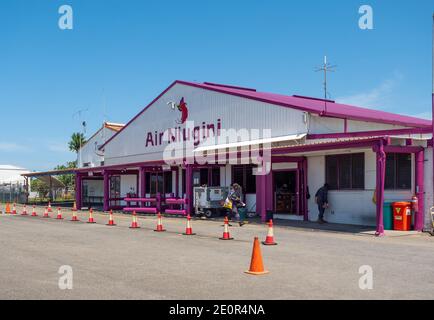 PAPUA NEW GUINEA, town Madang, Bismarck Sea, machine gun beach, rusted ...
