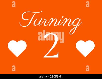 2nd birthday card wishes illustration Stock Photo - Alamy