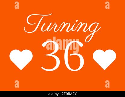 36th birthday card wishes illustration Stock Photo - Alamy