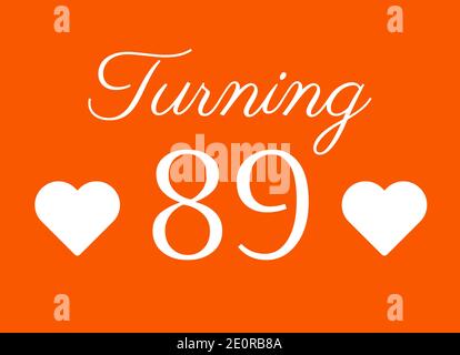 89th birthday card wishes illustration Stock Photo - Alamy