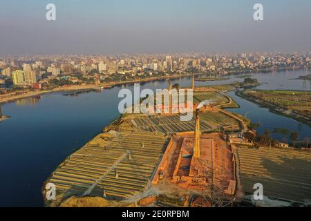 This aerial drone image shows the newly built EASI Arena stadium of ...
