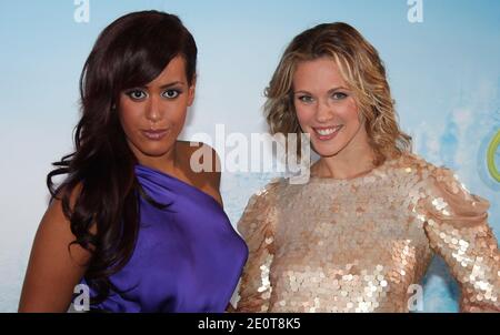 Lorie Pester and Amel Bent attending the premiere of 'Clochette Et Le ...