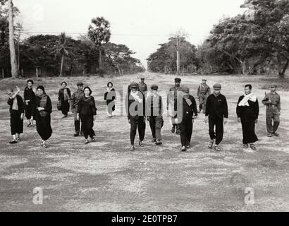 Cambodia: Khmer Rouge leader Saloth Sar, aka Pol Pot, sitting with ...
