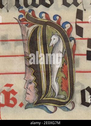 Lettrine I Ms. 74 Stock Photo - Alamy