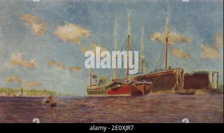 Levitan A fresh breeze On the Volga pencil study Stock Photo - Alamy