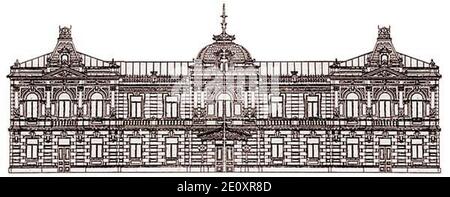 Liberman manor plan Stock Photo - Alamy