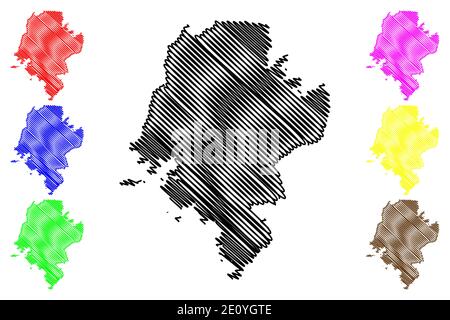 Siaya County (Republic of Kenya, Nyanza Province) map vector ...