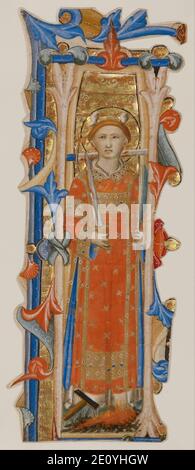 Initial I: A Martyr Saint; Lippo Vanni, Italian, active about 1340 ...