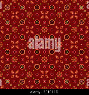 Sindhi Red Ajrak Pattern Stock Vector Image & Art - Alamy