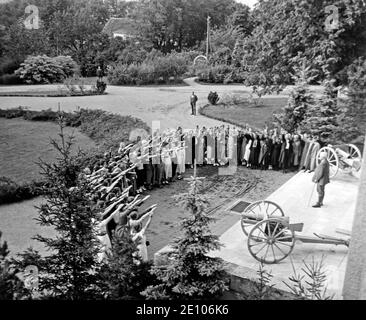 Paul von Hindenburg inspecting his estate, about 1930, Neudeck, Germany ...