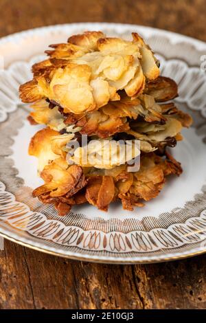 Traditional patisserie almond cookies close up isolated on white ...