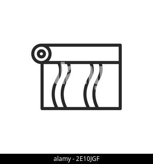 Roll wallpaper color line icon. Pictogram for web page, mobile app ...