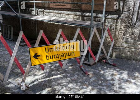 traffic sign Umleitung, route diversion Stock Photo - Alamy