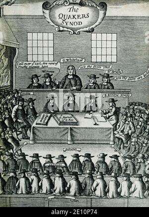 A Quakers' Meeting, in the 17th century. After Marcel Lauron. Quakers ...