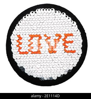 Love sequin patch Stock Photo - Alamy