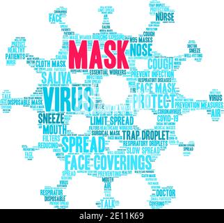 Mask word cloud on a white background Stock Vector Image & Art - Alamy