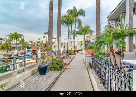 Palm tree lined coastal walkway, Limassol, Cyprus Stock Photo - Alamy