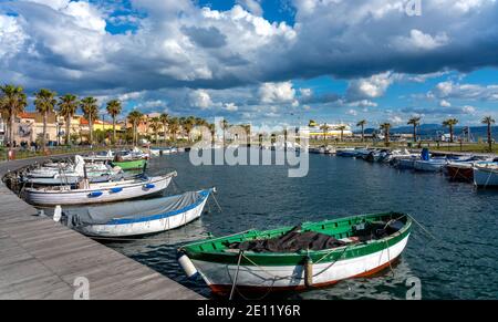 Fishing Boats In The Port Of Figari On The Golfo Aranci In Sardinia ...