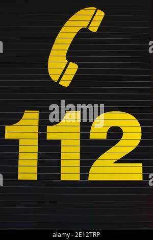 Logo of the emergency service 'Notruf 112' (European emergency number ...