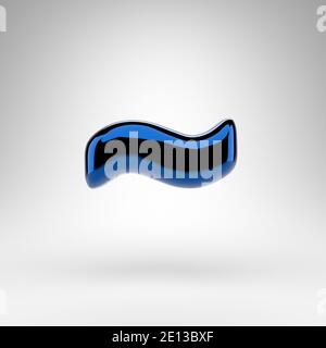 Tilda symbol on white background. 3D rendered sign with black terrazzo ...