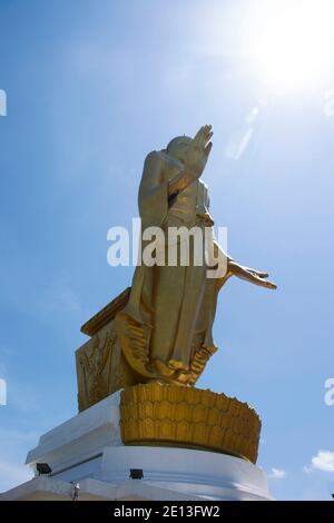 Buddha Leela attitude statue or antique pang lila figure image for thai ...