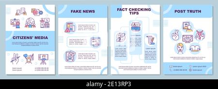 fake news brochure flyer design template with abstract photo background ...