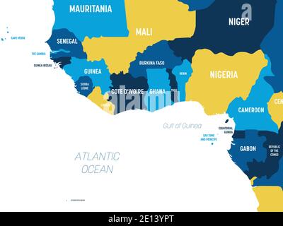 Africa map - brown orange hue colored on dark background. High detailed ...