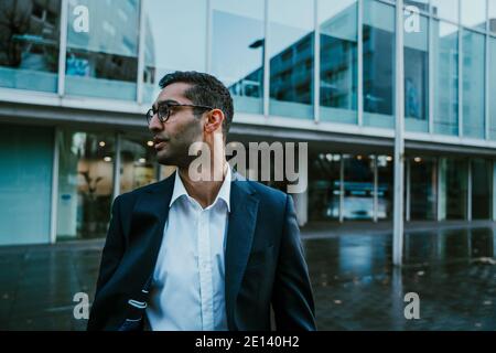 Out of Office: Business Break. A smartly dressed business professional ...