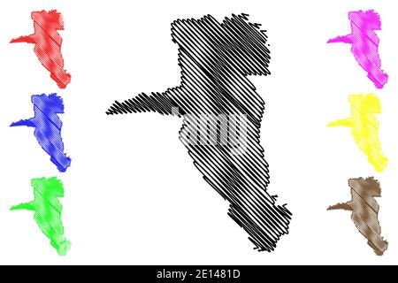 Eldoret City (Republic of Kenya, Uasin Gishu County) map vector ...