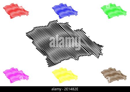 Trans-Nzoia County (Republic of Kenya, Rift Valley Province) map vector ...