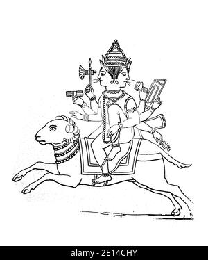 Agni, god of fire in the Vedic religion, Hinduism Stock Photo - Alamy