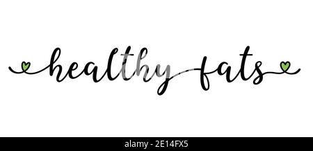 'fat free' - label. Handwritten calligraphy: restaurant, cafe menu ...