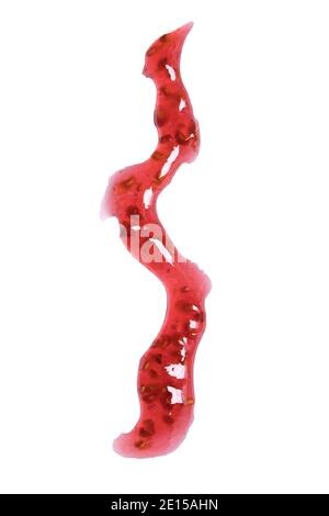 strip of raspberry jam isolated on white background Stock Photo - Alamy