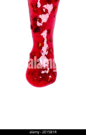 strip of raspberry jam isolated on white background Stock Photo - Alamy