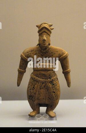 Pre-Columbian era. Mesoamerica. Clay jaguar from Monte Alban, Oaxaca ...