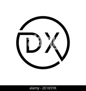 Initial DX Letter Logo With Creative Modern Business Typography Vector ...