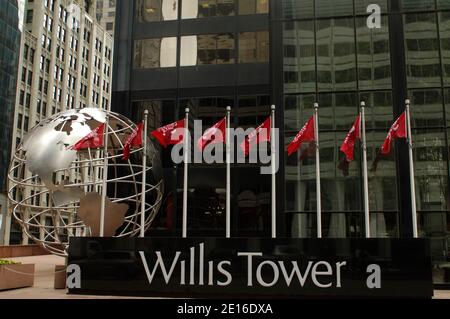 Completed on May 3, 1973, Willis Tower is located on Wacker Drive in ...