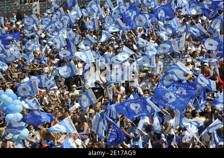 Fans of Montpellier during the Top 14 2025/2026 semi final match ...