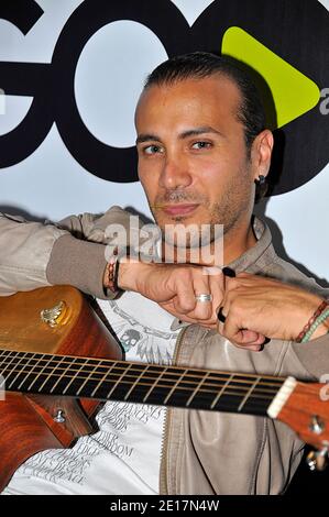 French singer Merwan Rim performing live during a showcase at Goom ...