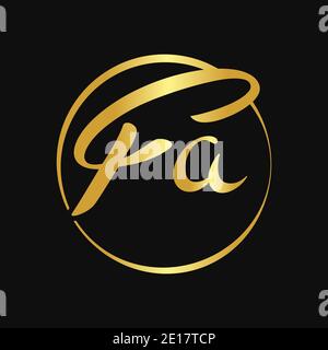 Initial FA Script Letter Type Logo Design With Modern Typography Vector ...