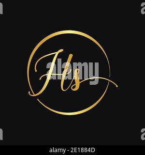 HS letter Type Logo Design vector Template. Abstract Letter HS logo ...