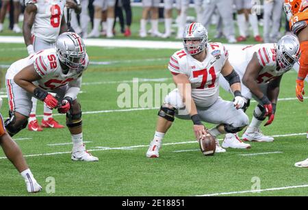 Ohio State offensive lineman Josh Simmons celebrates after the College ...